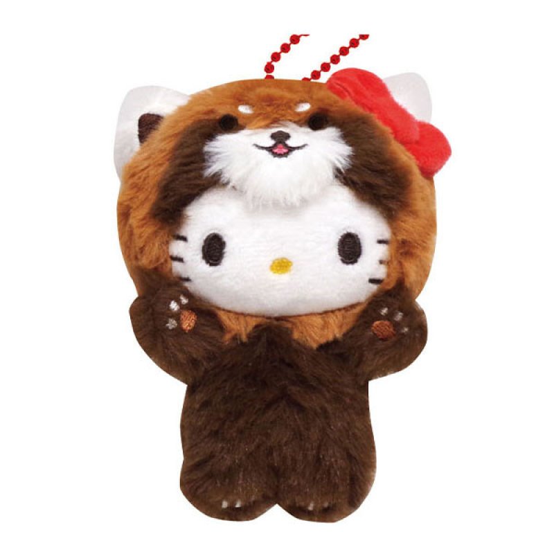 HELLO KITTY (Red Panda) Sanrio Characters "Banzai Series" Plush Mascot ...