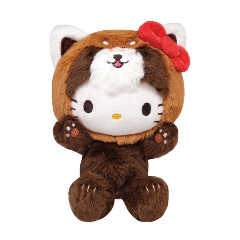 HELLO KITTY (Red Panda) Sanrio Characters "Banzai Series" (M) Plush Ma ...